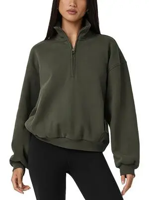 Vuori Restore Oversized Half Zip Sweatshirt - Army