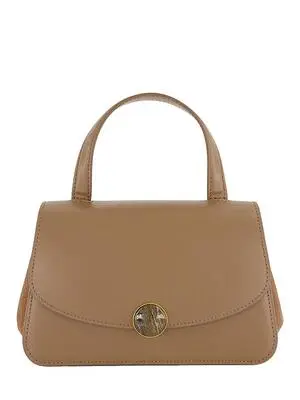 Vince Flora Mini Leather Top Handle Bag - Carmello