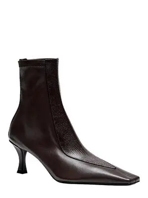 Proenza Schouler Trap Stretch Leather Ankle Boots - Umber