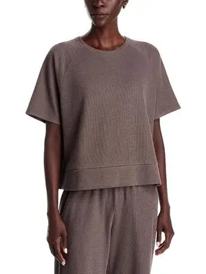 Eileen Fisher Cotton Crewneck Short Sleeve Tee - Rye