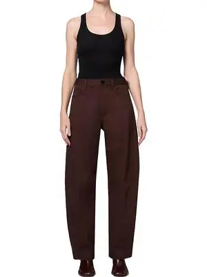 AGOLDE Luna Tapered Curved Trousers - Deep Roast
