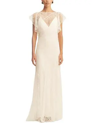 Shona Joy Labyrinth Lace Panel Maxi Dress - Ivory