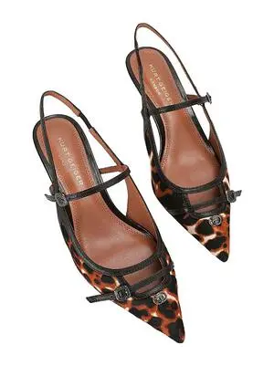 KURT GEIGER Knightsbridge Printed Leather Slingback Pumps