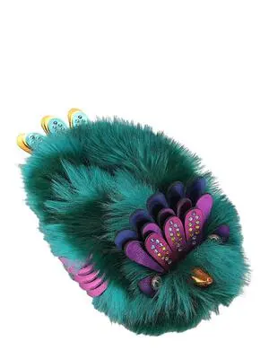 Kurt Geiger Eagle Fluff Slippers - Green