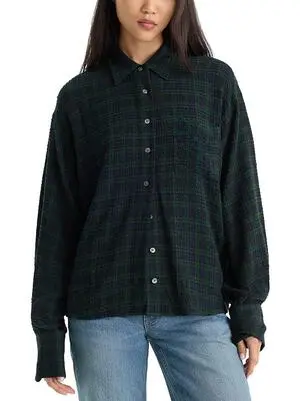 GOOD AMERICAN The Crinkle Easy Shirt