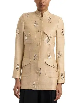 LIBEROWE Raja Embroidered Jacket - Gold