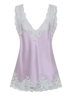Rabanne Haut Lace Trim Top - Lavender