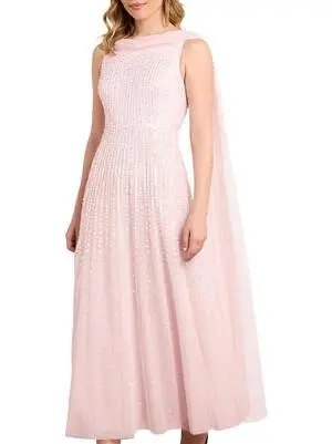 NEEDLE & THREAD Moonlight Sequin Ankle Gown - Shell