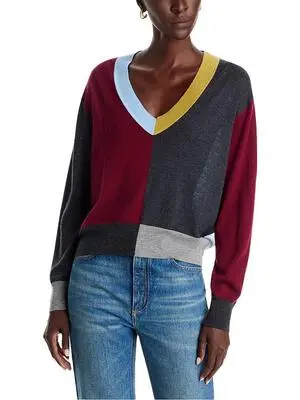 TOCCIN Sia Wool V Neck Sweater - Multi