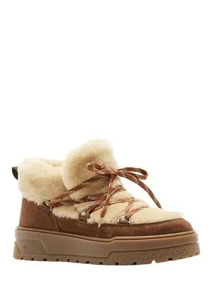 La Canadienne Epic Shearling Lined Waterproof Snow Boots - Caramel