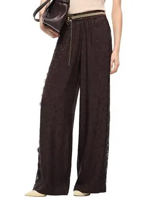 Pinko Philesia Jacquard Drawstring Pants - Black Coffee