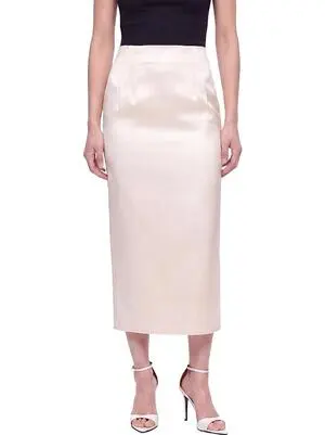 NOCTURNE Pleat Detail Pencil Skirt