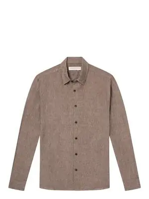 Orlebar Brown Giles Linen Shirt - Brown