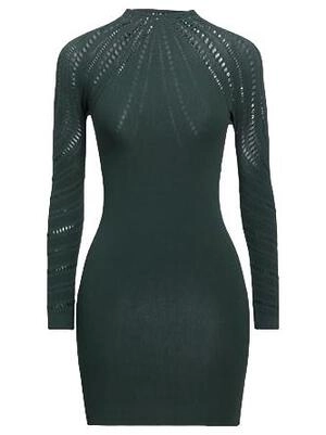 WOLFORD Woman Mini Dress Dark Green Size Xs Virgin Wool, Polyamide, Elastane