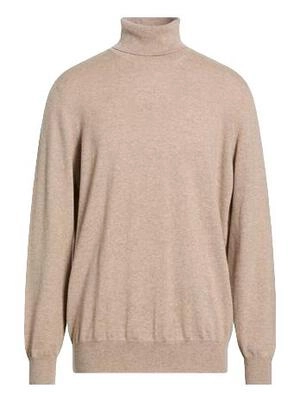 Brunello Cucinelli Man Turtleneck Sand Size 38 Cashmere Sand