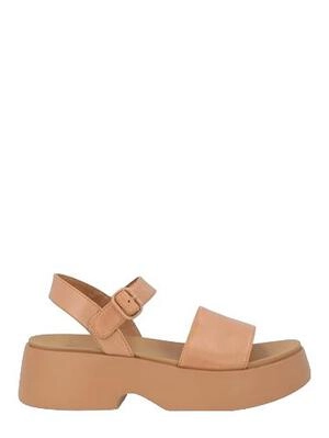 Camper Woman Sandals Camel Size 10 Leather Camel