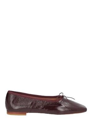 MANSUR GAVRIEL Square Toe Ballerina Ballet Flats Size Leather - Red