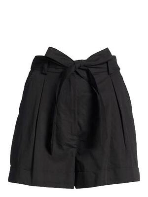 PINKO Woman Shorts & Bermuda Shorts Black Size 4 Cotton, Linen