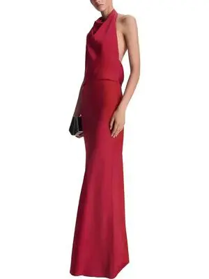 Simkhai Reannon Draped Gown - Red
