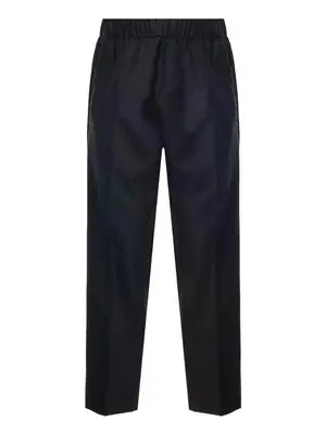 GIULIANO GALIANO Noak Elasticated-waistband Pressed-crease Trousers - Black