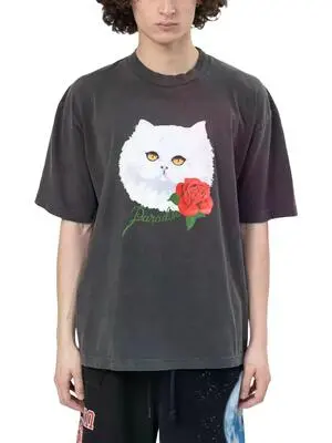PARADISE NYC Purradise Graphic-print T-shirt - Grey
