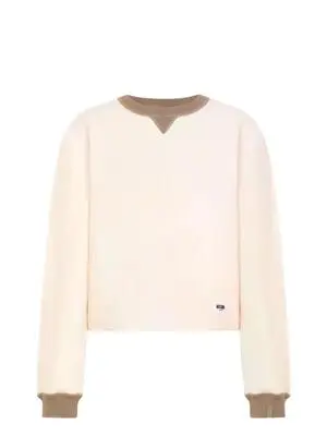 MOSCHINO Logo-patch Ribbed-trim Sweater