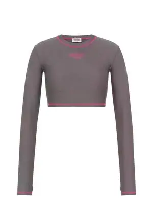 MOSCHINO Logo-print Cropped Top