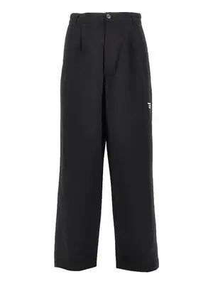MONCLER X FRAGMENT Cotton Gabardine Pants With Darts - Black
