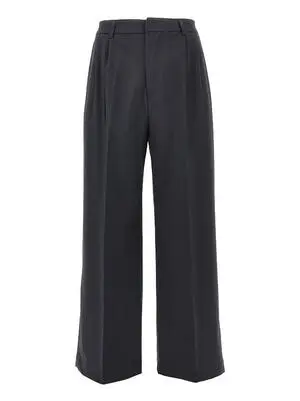 THESTROY Double Dart Light Wool Pants - Black