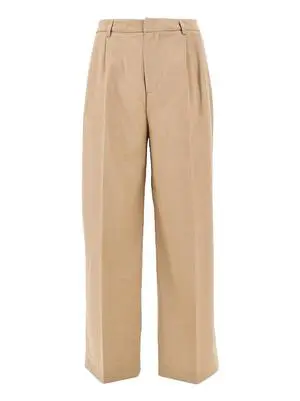 THESTROY Double Dart Light Wool Pants - Beige