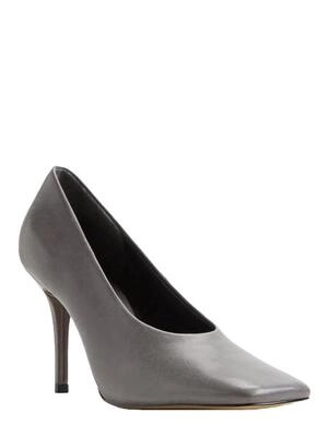 Aldo Velia Leather Pump - Dark Grey