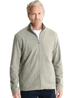 JACHS Ultra Soft Heather Knit Full Zip - Olive