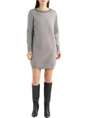 JULIA JORDAN Rhinestone Trim Sweater Dress