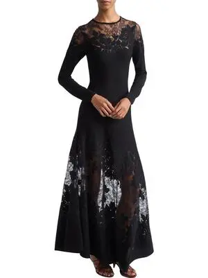 ULLA JOHNSON Clemence Long Sleeve Lace Dress