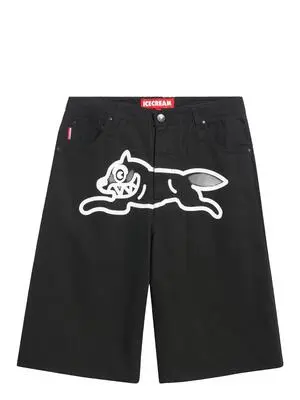 ICECREAM Baja 5-pocket Cotton Twill Shorts - Black