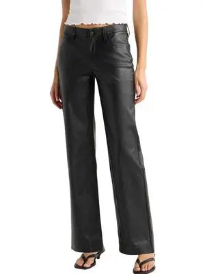 DAZE Keep Faux Leather Pants - Black