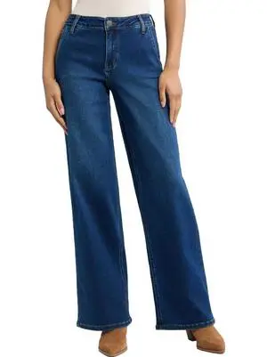 YMI Bella Slanted Pocket Wide Leg Jeans 36s