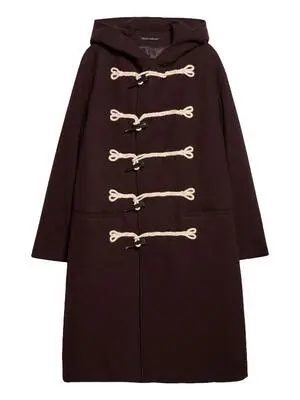 Yohji Yamamoto Toggle Duffle Coat - Bordeaux
