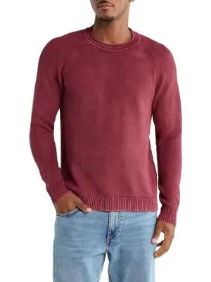 Marine Layer Garment Dye Roll Neck Sweater - Cabernet