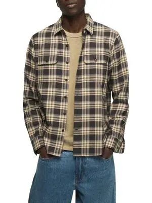 Lucky Brand Humboldt Herringbone Button-up Shirt - Black Multi Plaid