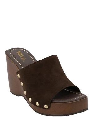 Mia Estefany Wedge Mule Chocolate