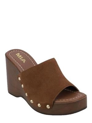 Mia Estefany Wedge Mule Cognac