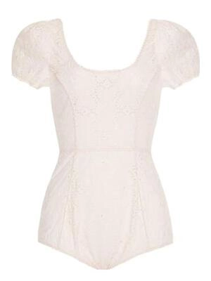 Agua Bendita Gaviota Playa Body Suit - Ivory