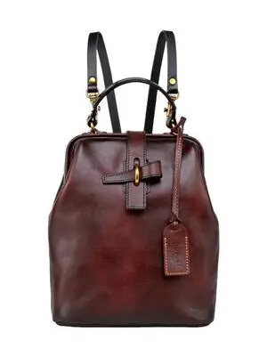 OLD TREND Pamela Genuine Leather Organized Travel Backpack - Brown