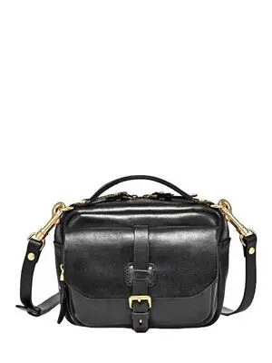 OLD TREND Ficus Genuine Leather Compact Crossbody Black