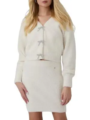 Guess Kara Bow Cardigan - Ivory