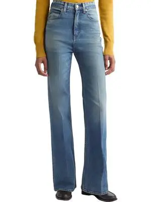 JAMIE HALLER The Crease High Waist Flare Leg Jeans - Classic Dark