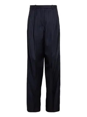 Givenchy Double Pleat Wool Trousers - Dark Navy