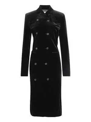 Khaite Rolon Cotton Velvet Coat - Black