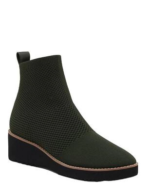 Jeffrey Campbell Estuary Knit Wedge Bootie - Khaki